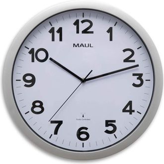 Maul Maul Radio Controlled Clock, Silver, Diameter 40 cm