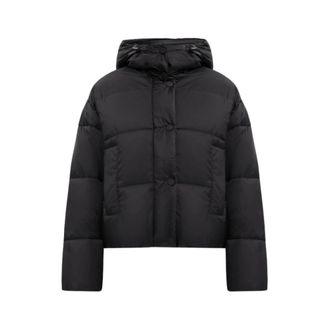 Twinset Kurze gesteppte Daunenjacke mit Kapuze - - Jackets - Damen - Schwarzk - S