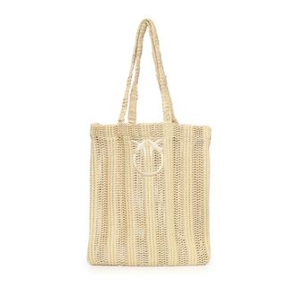 Pinko Pinko, Femme, Sacs, Beige, Taille: ONE Size Easy Tote Bag