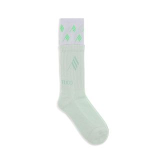 The Attico Womens Bicolor Cotton Socks Clothing