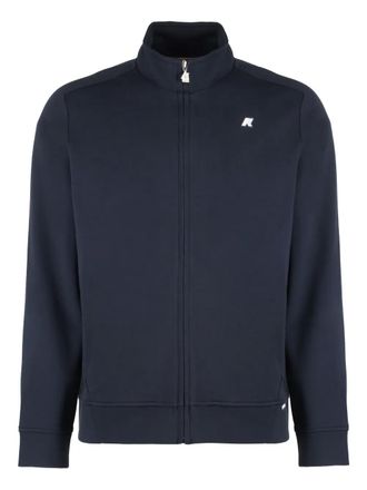 K-Way sweat zipp&eacute; &agrave; patch logo - Bleu