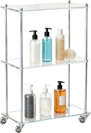 Generic Acryl-Barwagen mit 3 Ebenen - Aufbewahrungsregal f&uuml;r den Haushalt, rollender Servierwagen, Aufbewahrungsregal, rollende Servierwagen | Klarer moderner