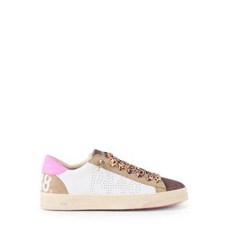 P448 Baskets &agrave; d&eacute;tails color&eacute;s en cuir