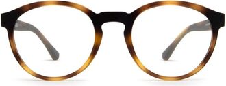 Emporio Armani Runde Sonnenbrille in Schildpattoptik - Braun