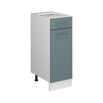 Vicco Meuble bas universel R-Line, Bleu-gris, 30 cm avec tiroir, sans plan de travail Vicco