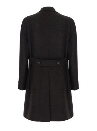 Tagliatore Mens Coat Arden Brown Double-Breasted