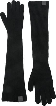 Juun.J gants en maille nervurée - Noir