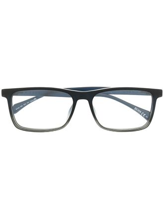 BOSS lunettes de vue &agrave; monture carr&eacute;e - Bleu
