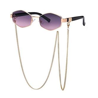 Generic Chaîne tendance 2025 pour hommes et femmes, lunettes de soleil décoratives, vacances en plein air, plage (couleur : C, taille : moyenne)