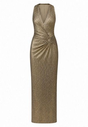 Adrianna Papell Abendkleid Metallic Knit Long Dress Glamour&ouml;ses, schimmerndes Abendkleid aus Metallic-Strick
