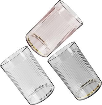 Lurrose 3 St&uuml;ck Teiliges Badezimmer Zahnputzbecher Mehrfarbige Mundsp&uuml;lbecher aus Glattem Bruchfestem Material Wiederverwendbar Ergonomisch Geformt f&uuml;r Sicher