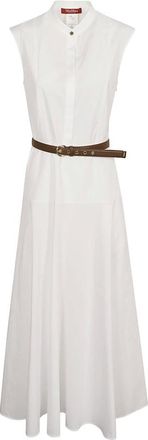 Max Mara Femme, Robes, Blanc, Taille: 38 FR Gesto Maxi Dress