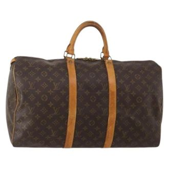 Louis Vuitton Sac Keepall 50 Boston doccasion - Femme - Pre-owned - Brun - Taille: ONE Size
