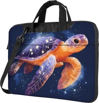 Generic Sacoche pour ordinateur portable Galaxy Turtle de 15,6, avec bandouli&egrave;re, r&eacute;sistante aux chocs, pour homme et femme, multicolore, 15.6 inch