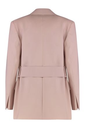 Max Mara Womens Blazer Teso Powder Pink Virgin Wool Blazers Jacket