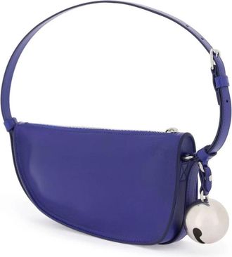 Burberry Femme, Sacs, Bleu, Taille: ONE Size Sac Bandouli&egrave;re en Cuir avec Breloque Orbe