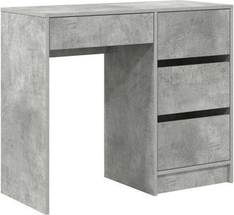 vidaXL Vidaxl - Bureau Gris béton 90 x 37,5 x 75 cm Bois dingénierie