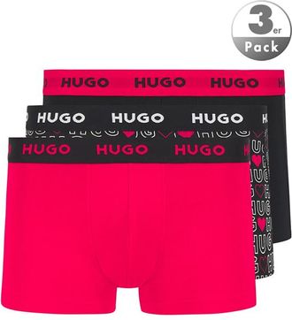 HUGO BOSS Herren Trunks rot Baumwolle & Mix Gemustert,unifarben