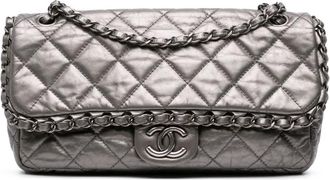 Chanel sac porté épaule médium Chain Me Flap (2010-2011) - Gris