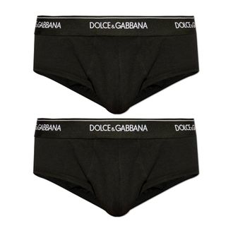 Dolce & Gabbana Zweierpack von Briefs - - Underwear - Herren - Schwarzk - XL