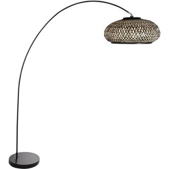 Steinhauer Mexlite - stehlampe - Solva - schwarz - bambus metall