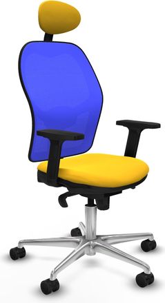 Piqueras y Crespo Call Center Jorquera Stuhl mit 2D-Armlehnen, h&ouml;henverstellbarer Lendenwirbelst&uuml;tze und festem Kopfteil, ausgestattet mit 5 Positionen und eingespritzt