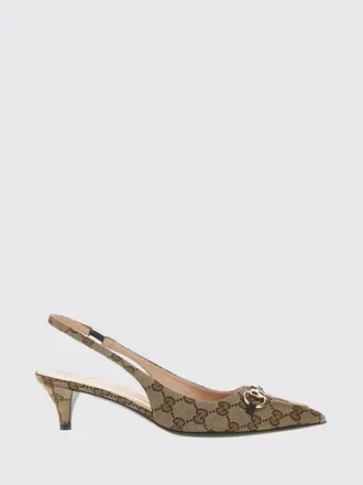 Gucci Slingback en toile avec monogramme GG jacquard