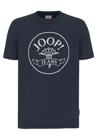 Joop Kurzarmshirt mit Logoprint in Kontrastfarbe
