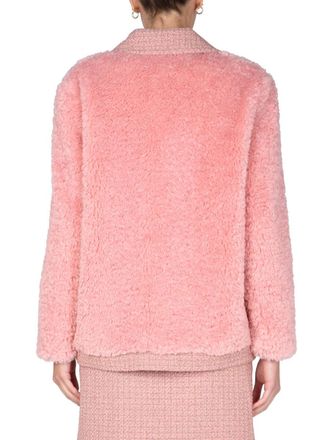 Moschino Embroidered Double-Breasted Jacket - Pink