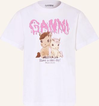 Ganni T-Shirt weiss