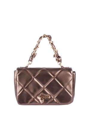 Faina Schultertasche im Metallic-Look Damen DUNKELGOLD