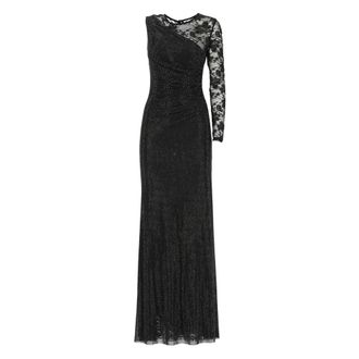 Self Portrait Schwarzes Kleid mit Spitzen&auml;rmel und Strass - - Dresses - Damen - Schwarzk - S