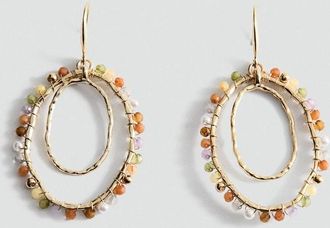 Mango Cr&eacute;oles perles or - Femme - Taille unique - MANGO