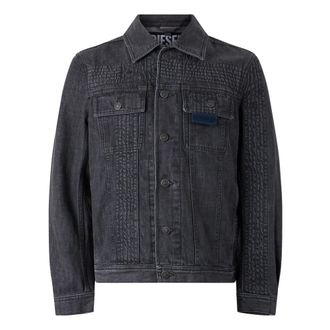 Diesel Jeansjacke mit Taschen - - Jackets - Herren - Schwarzk - S