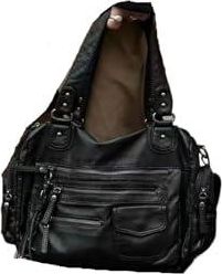 Generic Compatible for les sacs &agrave; bandouli&egrave;re noirs femmes rue poche Chic sac main femme d&eacute;contract&eacute;