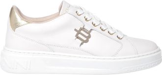 Baldinini Femme, Chaussures, Blanc, Taille: 40 EU Leather Baskets