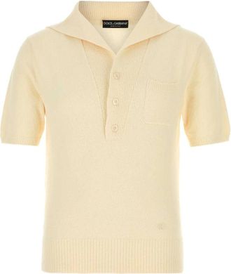 Dolce & Gabbana Homme, Tops, Jaune, Taille: L Cotton Blend Polo