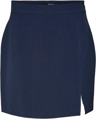 Vero Moda Damen Vmtroian Mr Mini Slit Skirt Rock, Navy Blazer, M EU