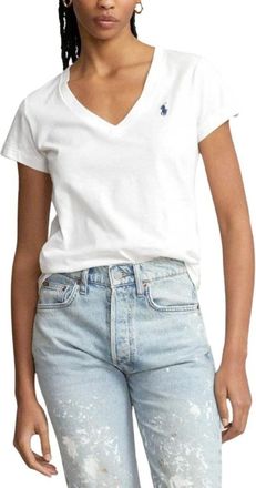 Ralph Lauren Femme, Tops, Blanc, Taille: 36 FR T-shirt en coton