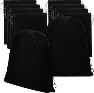 Luxshiny Silberne Aufbewahrungstaschen 10 St&uuml;cke Silber Aufbewahrungsbeutel Silberbesteck Tasche Verpackung Stoff Stoffbeutel F&uuml;r (30 * 40 Cm) Anti-Tr&uuml;bungs-Au