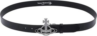 Vivienne Westwood Homme, Accessoires, Noir, Taille: ONE Size Line Orb Buckle Belt