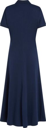 Tommy Hilfiger Damen Polokleid Lyocell Midi-L&auml;nge, Blau (Dark Night Navy), XL