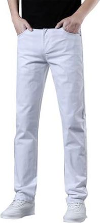 Generic Pantalon de surv&ecirc;tement pour homme en tissu extensible pour la gym, lentra&icirc;nement, le sport, respirant, taille &eacute;lastique, confortable, blanc, XXL