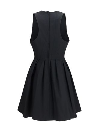 Sportmax Womens Sleeveless Short Dress Nero Cotton