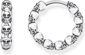 Thomas Sabo Thomas Sabo Damen Ohrringe Creolen Totenköpfe 925 Sterling Silber CR619-637-21