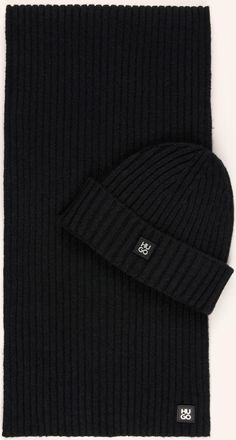HUGO BOSS Hugo Set Zasgo: Schal Und M&uuml;tze schwarz