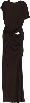 CHRISTOPHER ESBER Kleid mit &uuml;berkreuzten Tr&auml;gern - Braun