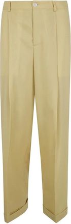 Marni Homme, Pantalons, Beige, Taille: S Pantalon Pliss&eacute; en Laine Tropicale