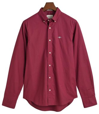 GANT Herren Slim POPLIN Shirt Hemd, Wine RED, S