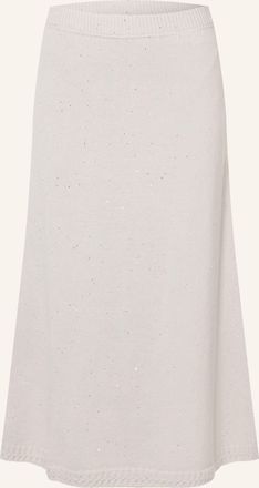 Marc Cain Strickrock Mit Cashmere Und Pailletten grau
